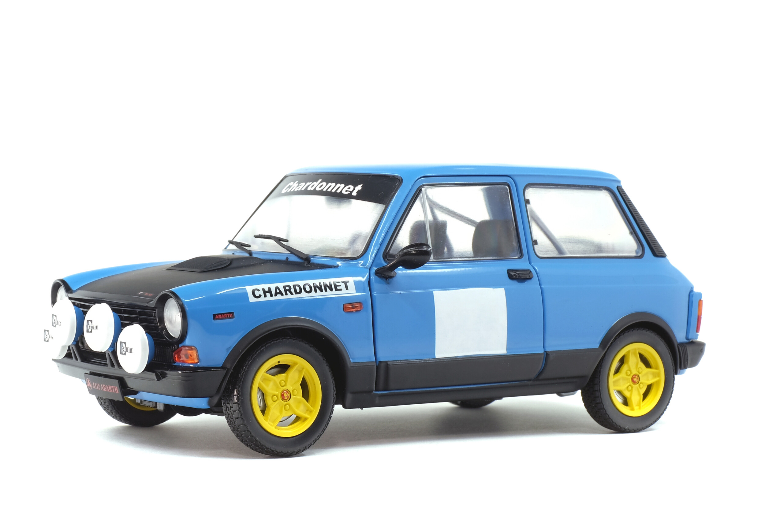 1/18 (Solido) AUTOBIANCHI A112 MK5 ABARTH-BLEU CHARDONNET-CHARDONNET RALLY SET-1980